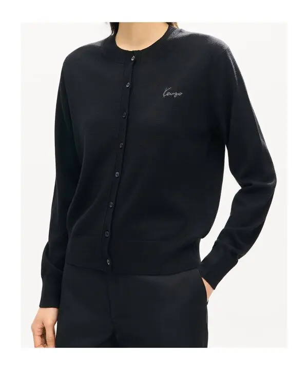 Kenzo Signature Embroidered Button-up Cardigan