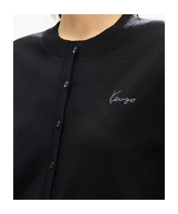 Kenzo Signature Embroidered Button-up Cardigan