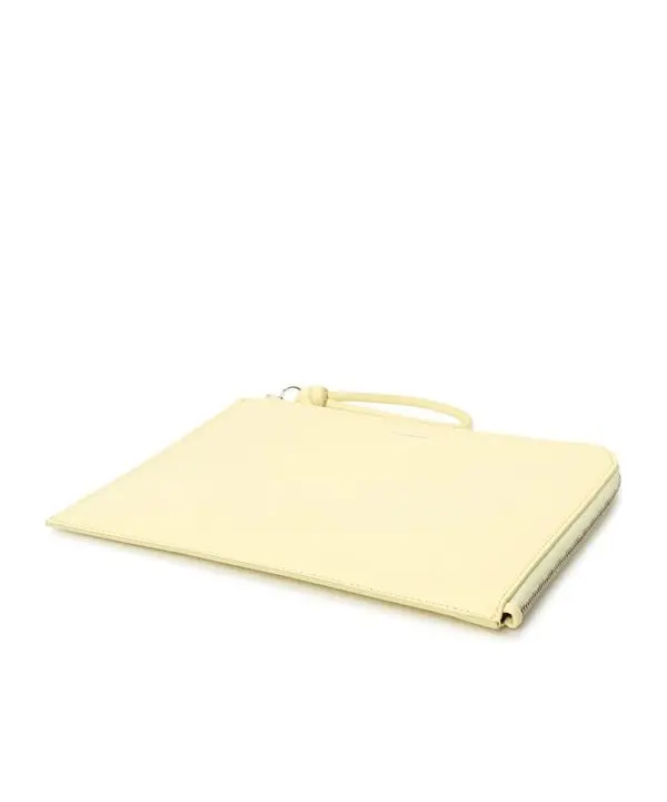 JIL SANDER Zipper Clutch With Handle - Nude