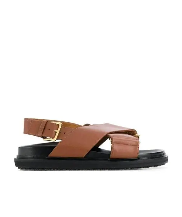Marni Criss-cross Fussbett Sandals - Black