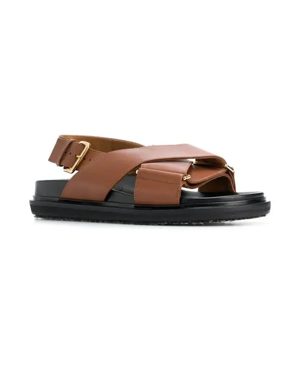 Marni Criss-cross Fussbett Sandals - Black