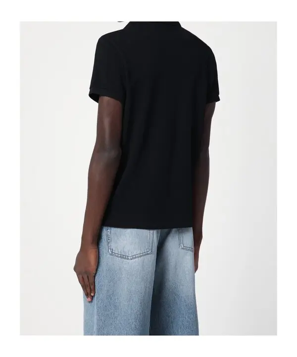 AMI Paris Logo-embroidered Polo Shirt