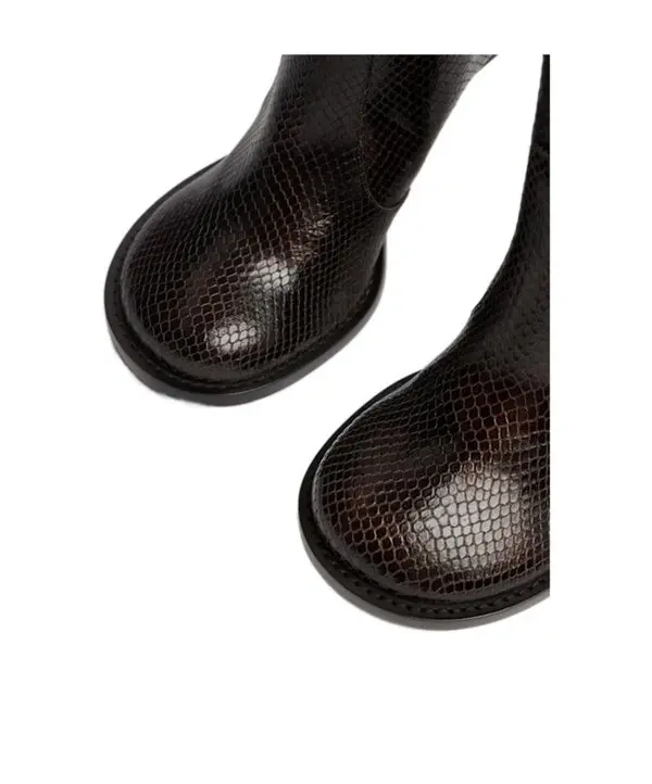 Dries Van Noten 105mm Python Embellished High Boots