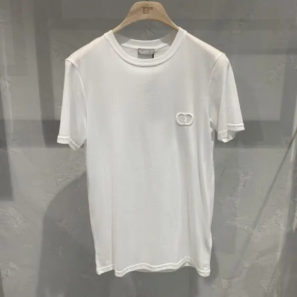 Dior Logo Detailed Crewneck T-shirt - White