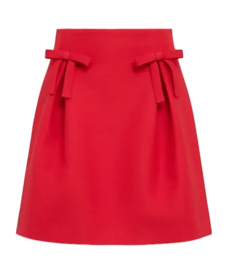Valentino Garavani Crepe Couture Mini Skirt With Bows