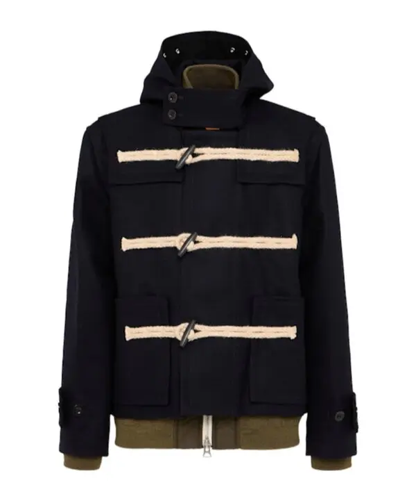 Sacai Wool Melton Duffle Jacket