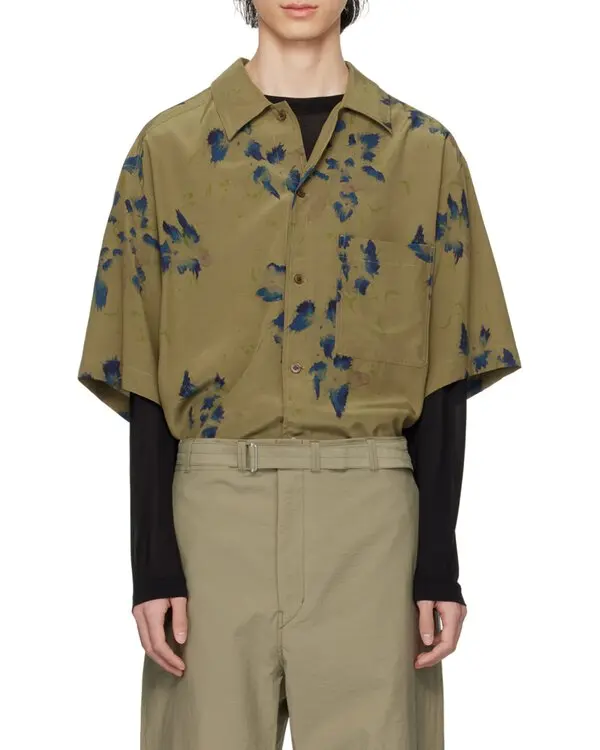 LEMAIRE Floral Printed Short-sleeved Shirt