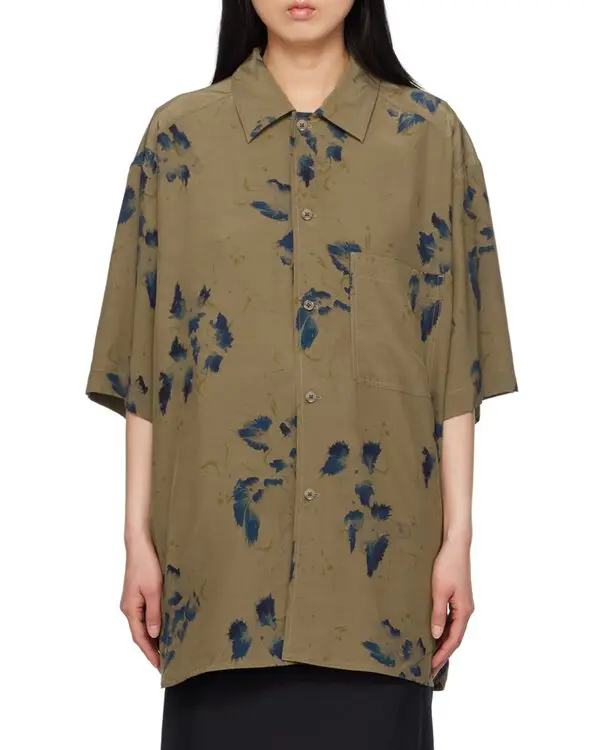 LEMAIRE Floral Printed Short-sleeved Shirt