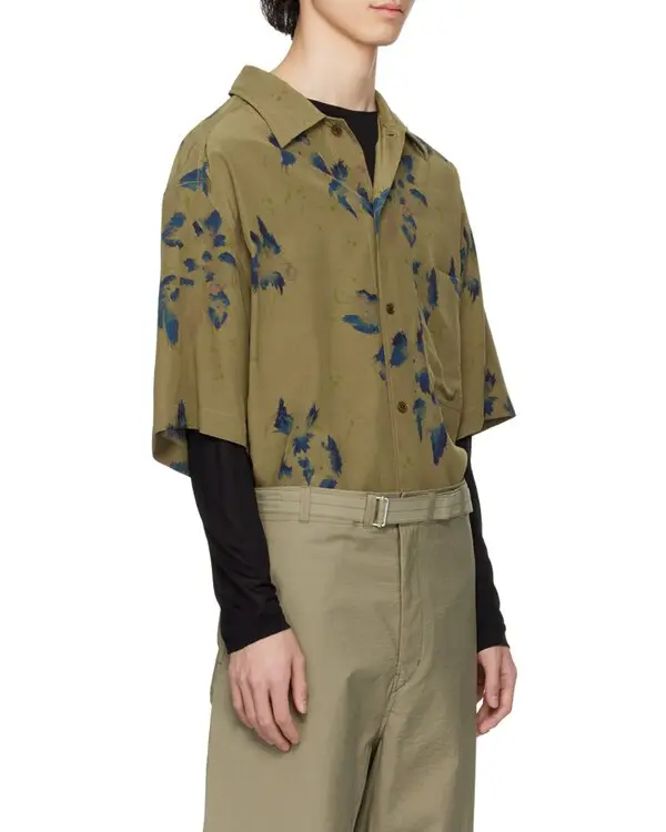 LEMAIRE Floral Printed Short-sleeved Shirt