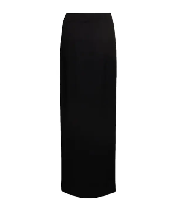 TOTEME High Slit Viscose Midi Skirt - Black