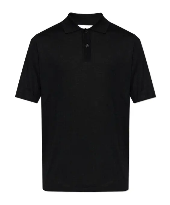 SAMSOE SAMSOE Buttoned Collar Polo Shirt - Black