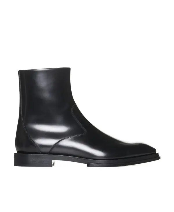 Alexander McQueen Logo Plaque Zip-up Boots