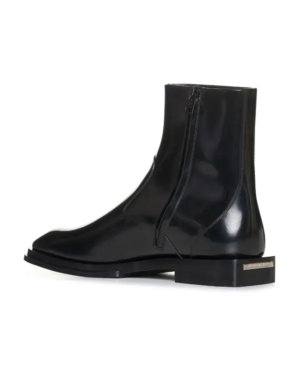 Alexander McQueen Logo Plaque Zip-up Boots