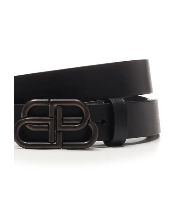 Balenciaga Bb Buckle Belt - Black