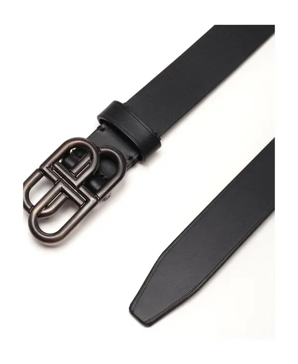 Balenciaga Bb Buckle Belt - Black