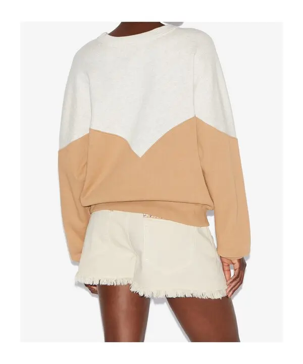 Isabel Marant Étoile Crewneck Sweatshirt With Flocked Logo - Beige/camel