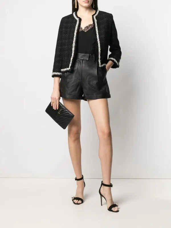 Saint Laurent Cropped Tweed Jacket