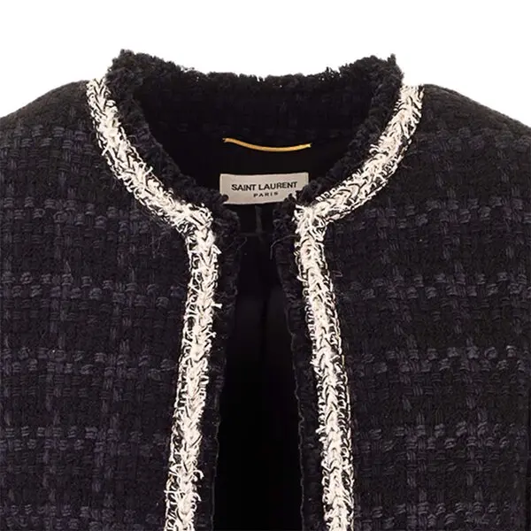 Saint Laurent Cropped Tweed Jacket