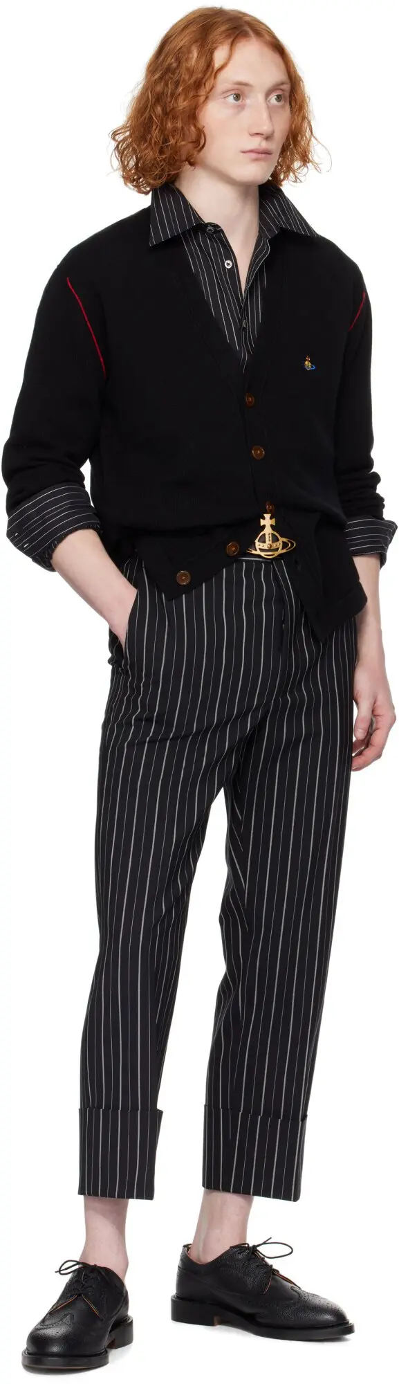 VIVIENNE WESTWOOD V-neck Cardigan With Embroidered Orb Logo