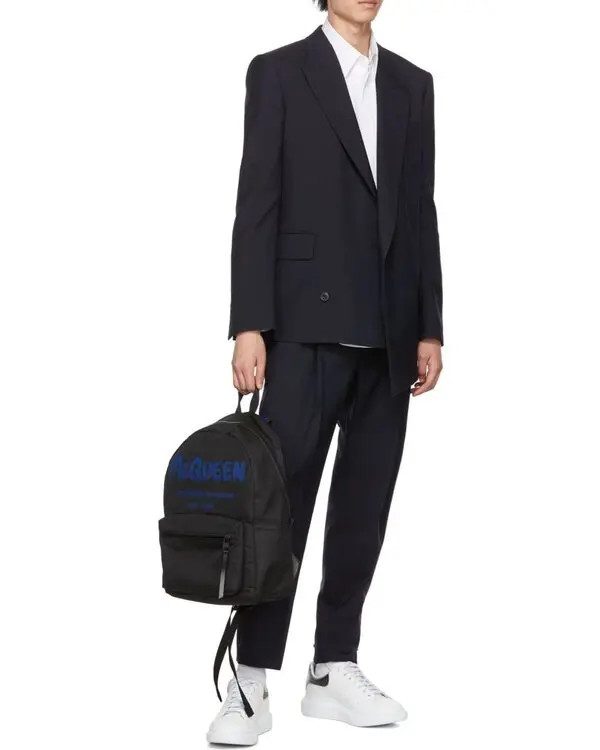 Alexander McQueen Two-toned Logo Printed Backpack