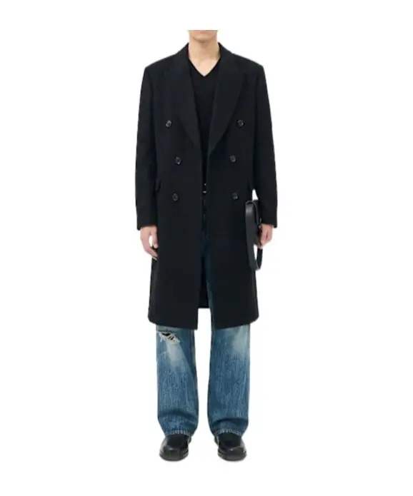 Our Legacy Hairy Mohair Blend Double Breasted Coat