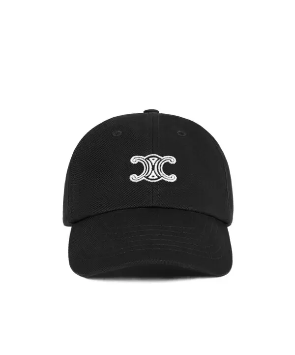 Celine Vivienne Cap In Cotton Twill - Black/white