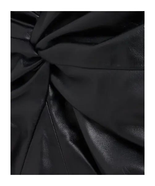 Attico Leather Strapless Mini Dress