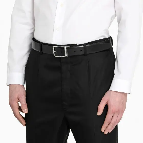 Prada Leather Double-sided Belt With Square Buckle