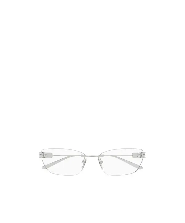 Balenciaga Rectangle Frame Eyeglasses - Silver