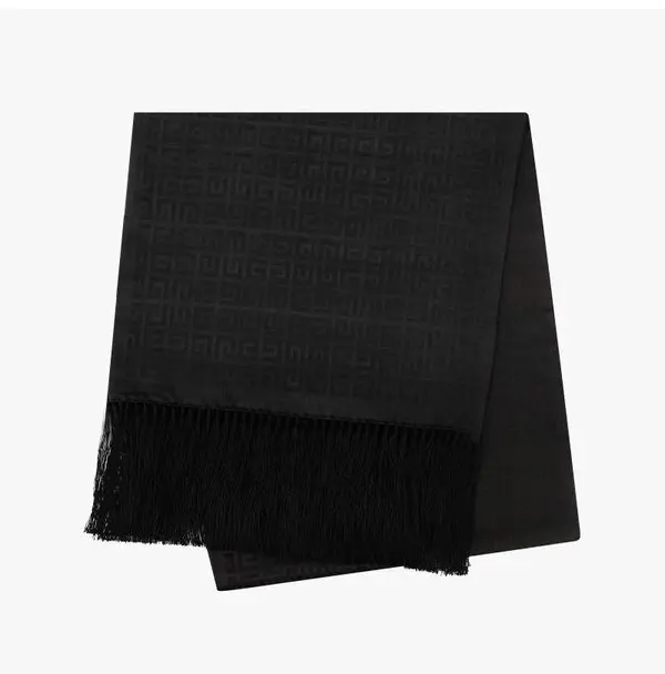 Givenchy 4g Fringed Silk-wool Scarf