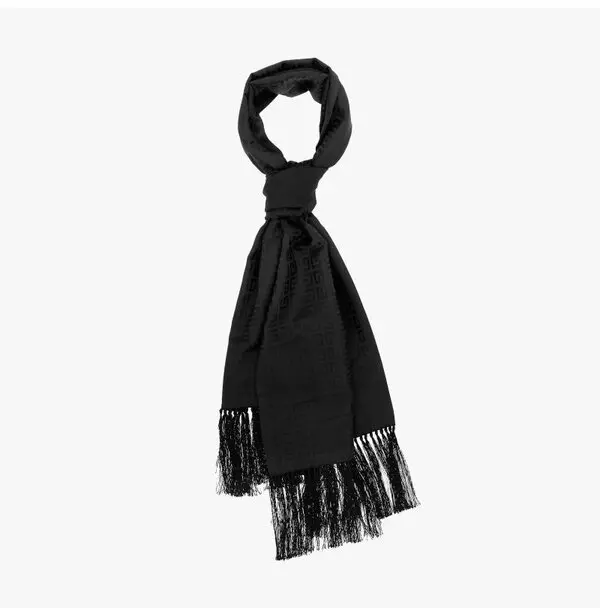 Givenchy 4g Fringed Silk-wool Scarf
