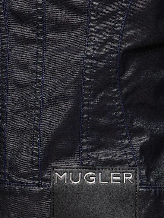MUGLER Waxed Denim Jacket