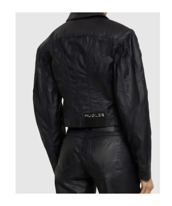 MUGLER Waxed Denim Jacket