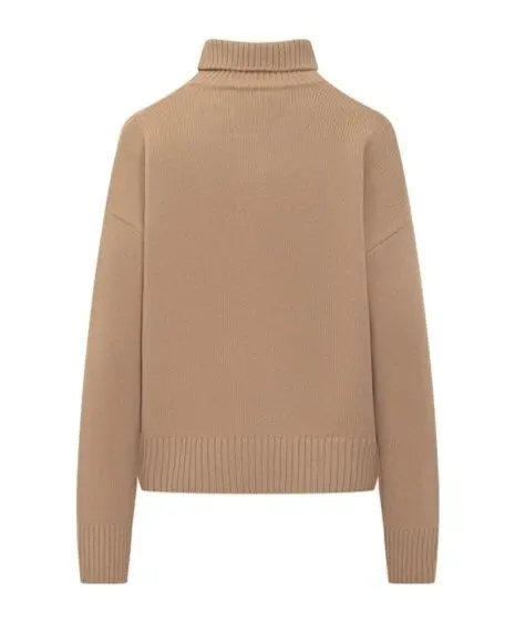 Ami Logo Embroidered Turtleneck Jumper
