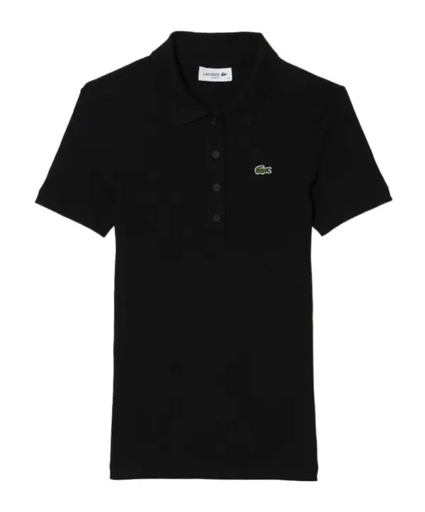 Lacoste Logo-appliqué Polo Shirt - Black