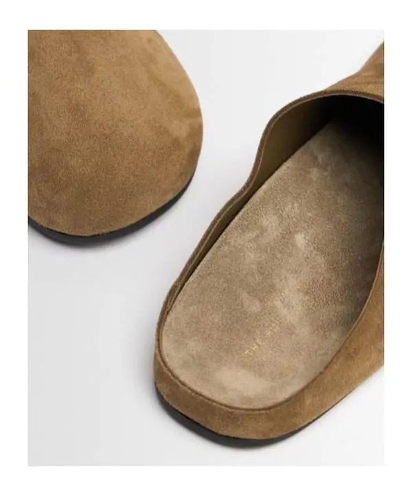 THE ROW Suede Flat Slides