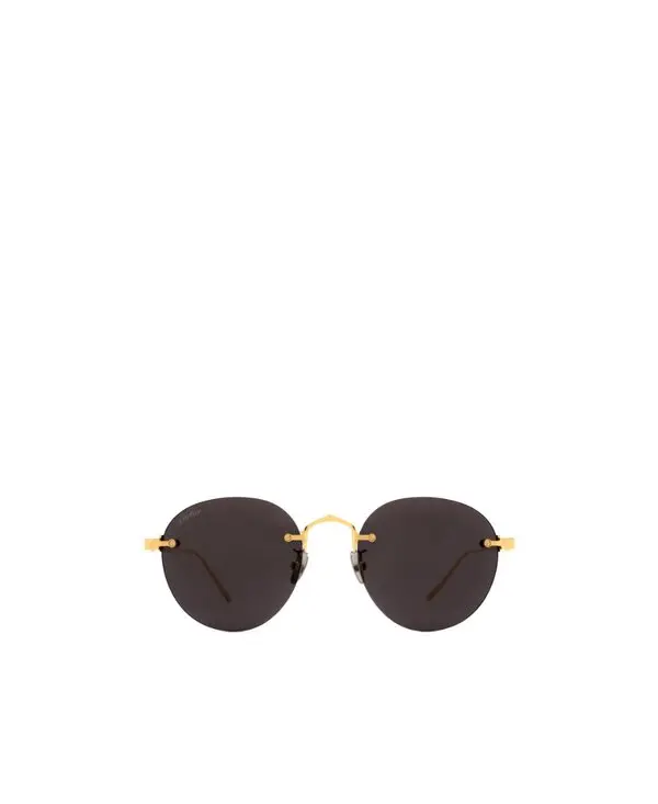Cartier Rimless Oval Sunglasses - Black