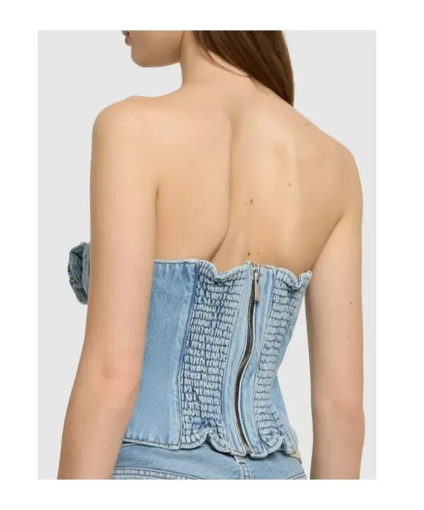 Magda Butrym Denim Corset Top