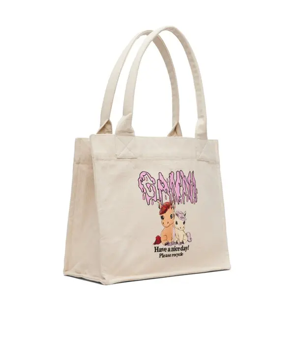 GANNI Printed Canvas Large Tote