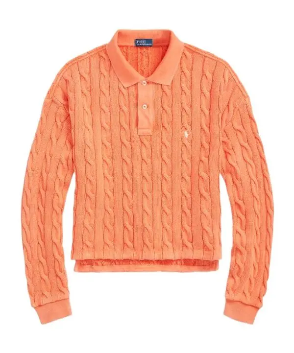 Polo Ralph Lauren Cable-knit Cotton Polo Shirt