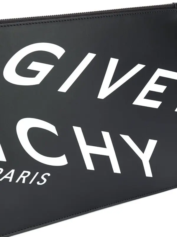 Givenchy Split Logo Print Clutch