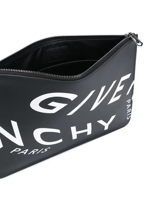 Givenchy Split Logo Print Clutch