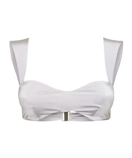 Magda Butrym Wide Strap Bikini Top - White
