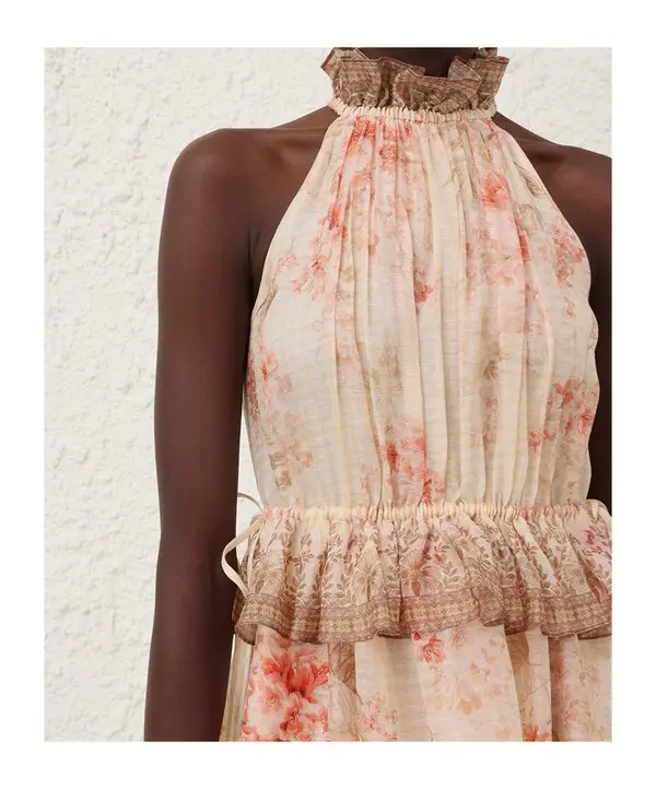 brown maxi halter dress Timeless Halter Maxi Dress – Hand-Dyed Open Back Dress with High Slit main image 1
