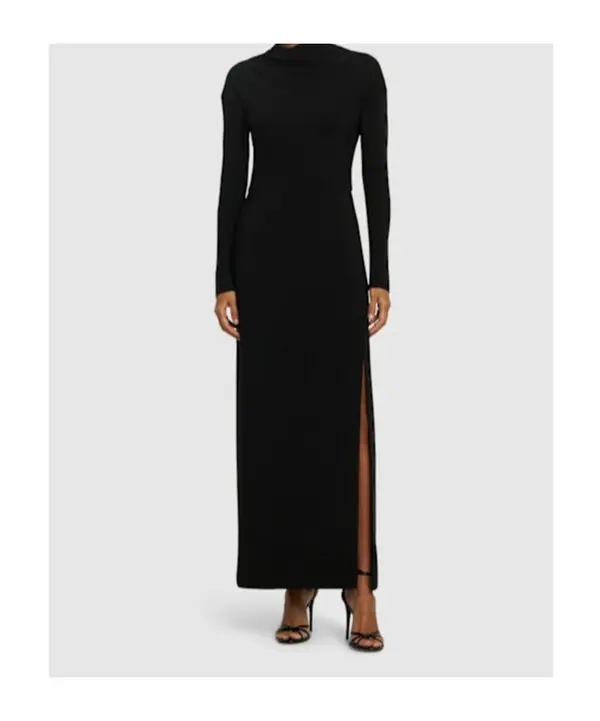 Versace Long-sleeved Dress With Decorative Back Details