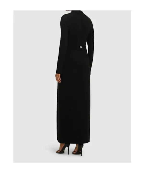 Versace Long-sleeved Dress With Decorative Back Details