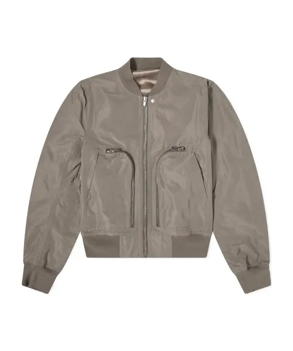 Rick Owens Bauhaus Flight Zip-up Bomber Jacket - Gray