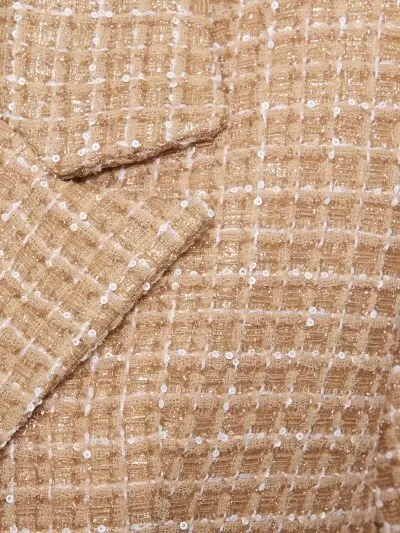Alessandra Rich Textured Cropped Blazer