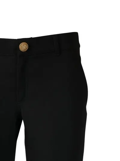 Balmain Logo Button Flare Pants