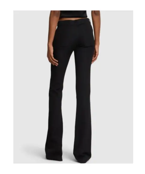 Balmain Logo Button Flare Pants